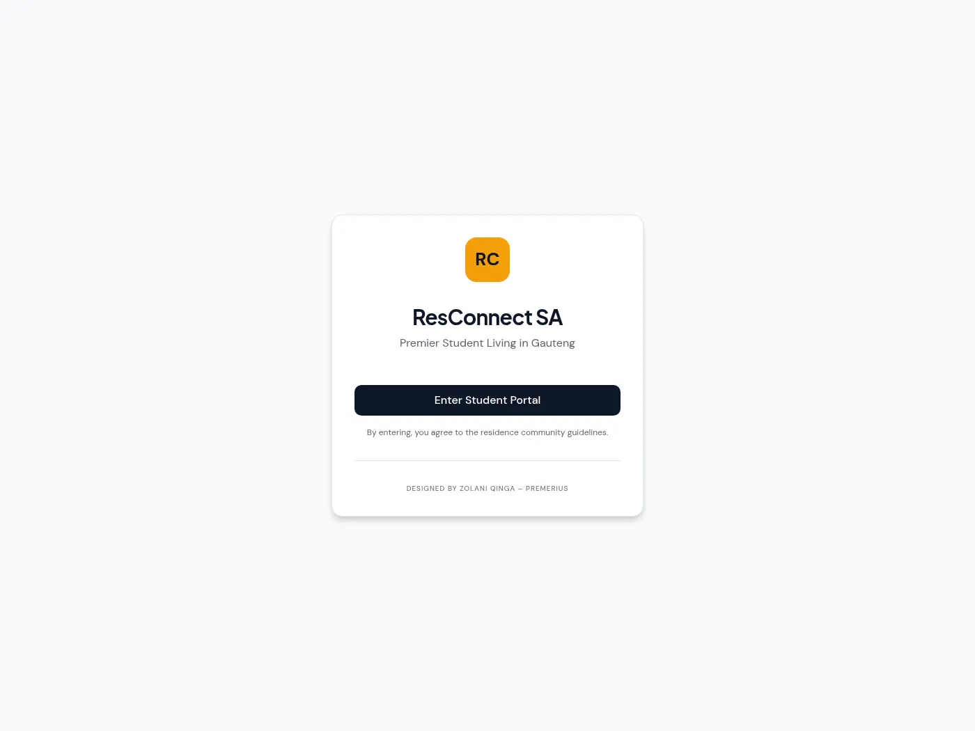 ResConnect SA Student Portal