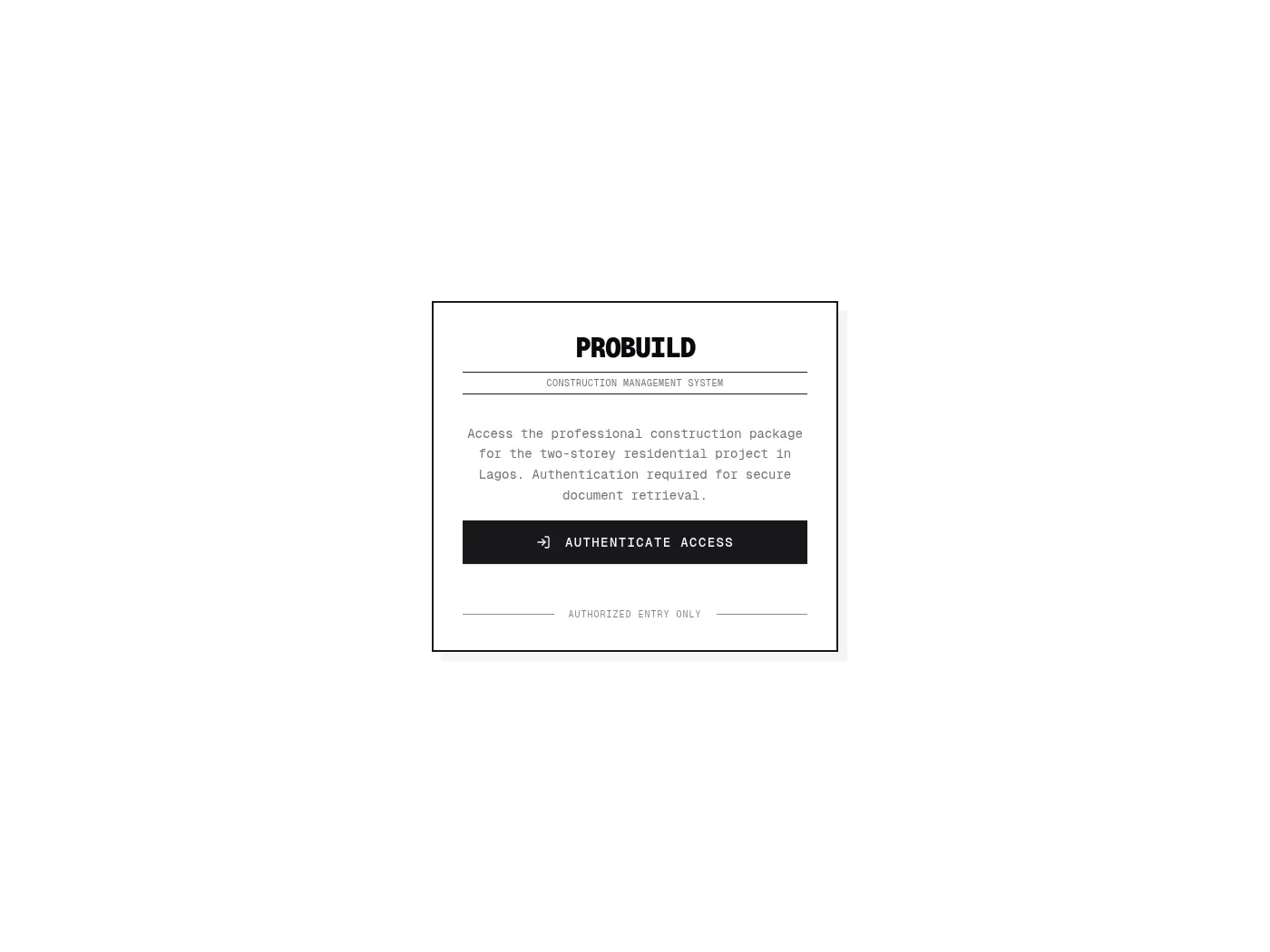 ProBuild Residence Project