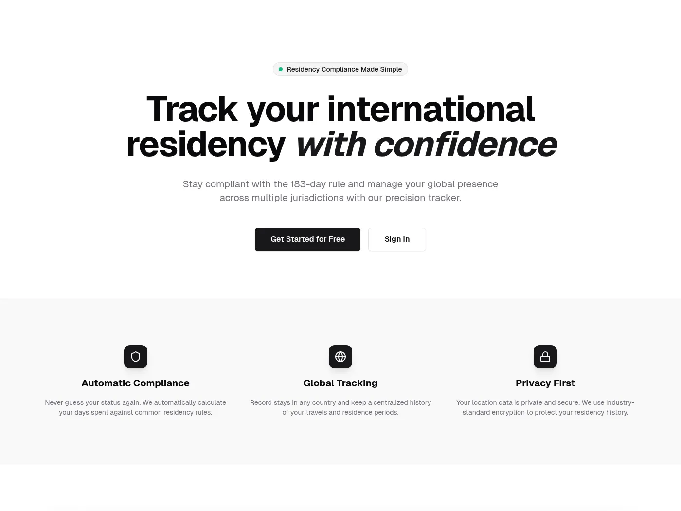 Residency Reset Tracker