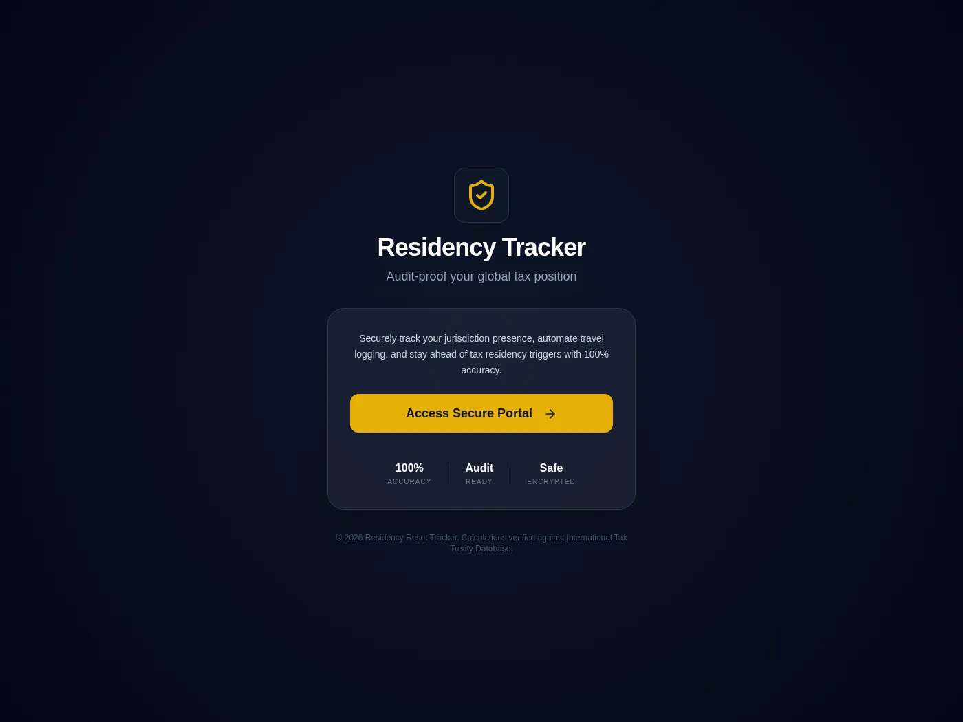 Residency Reset Tracker