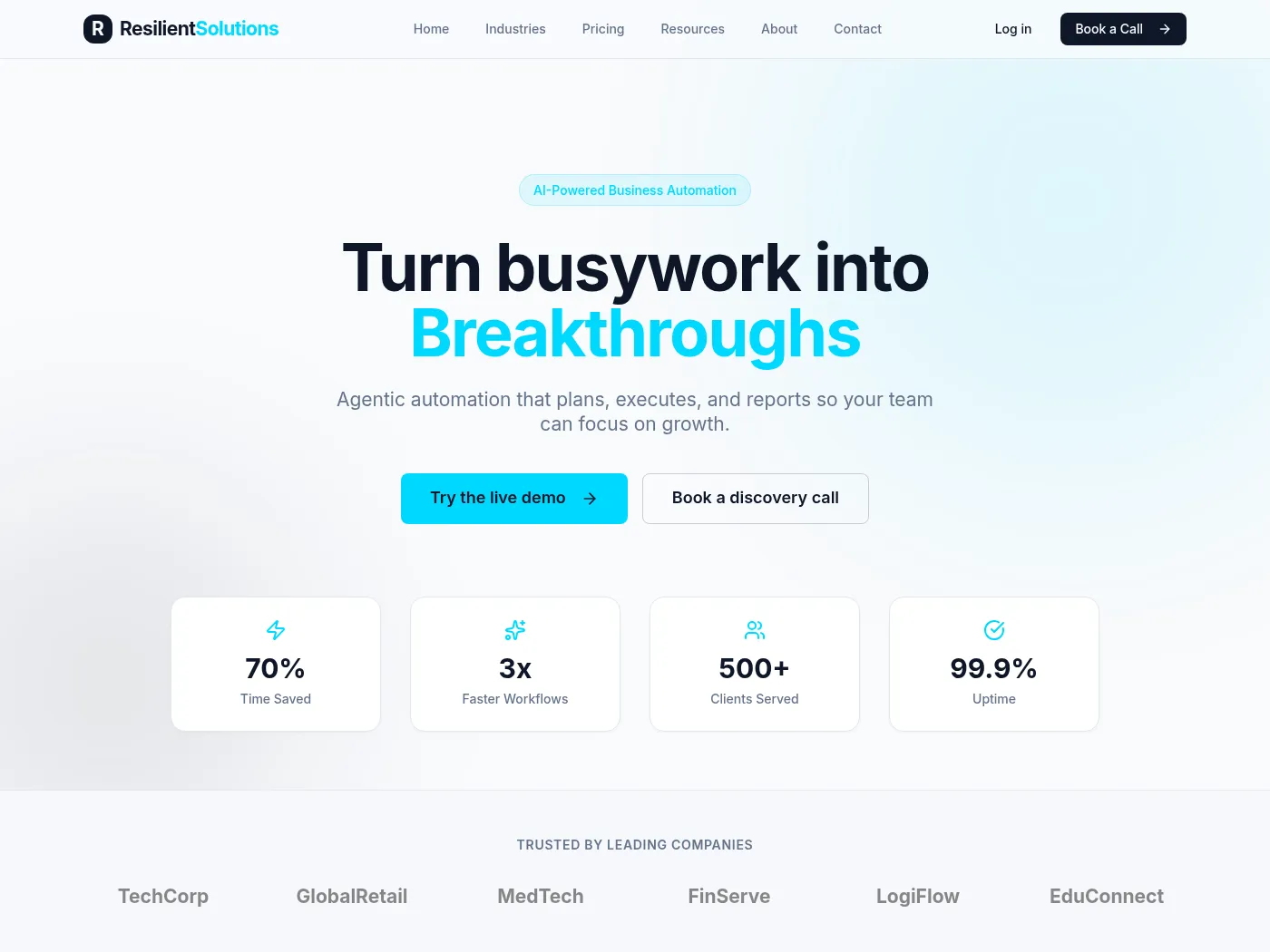 Resilent Solutions WP Theme