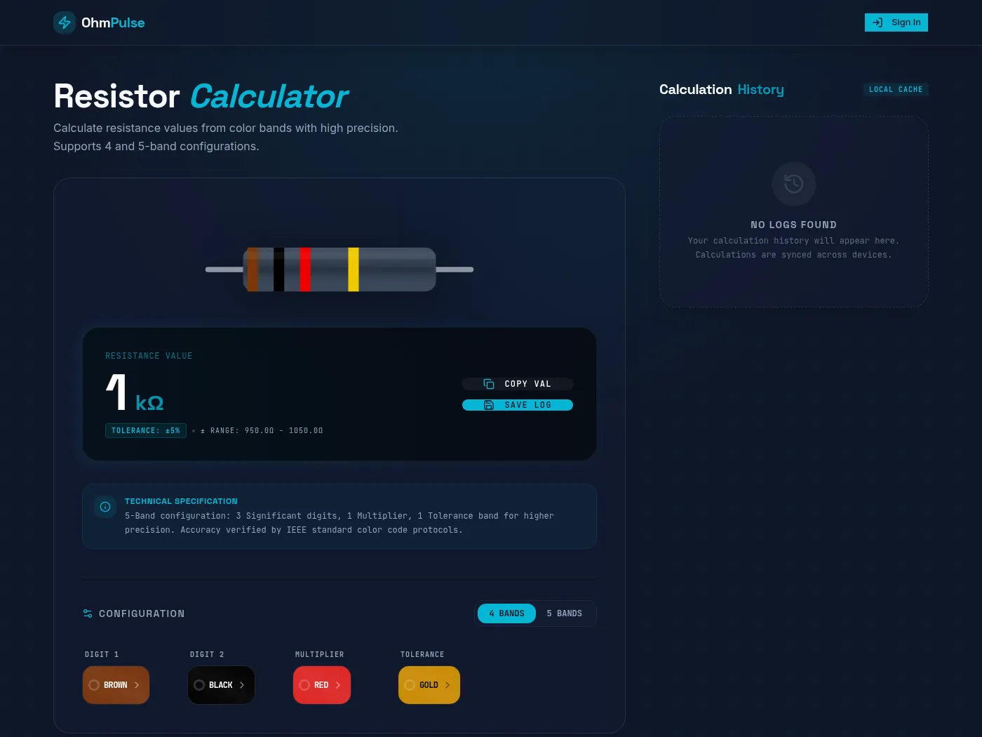 Resistor Color Picker