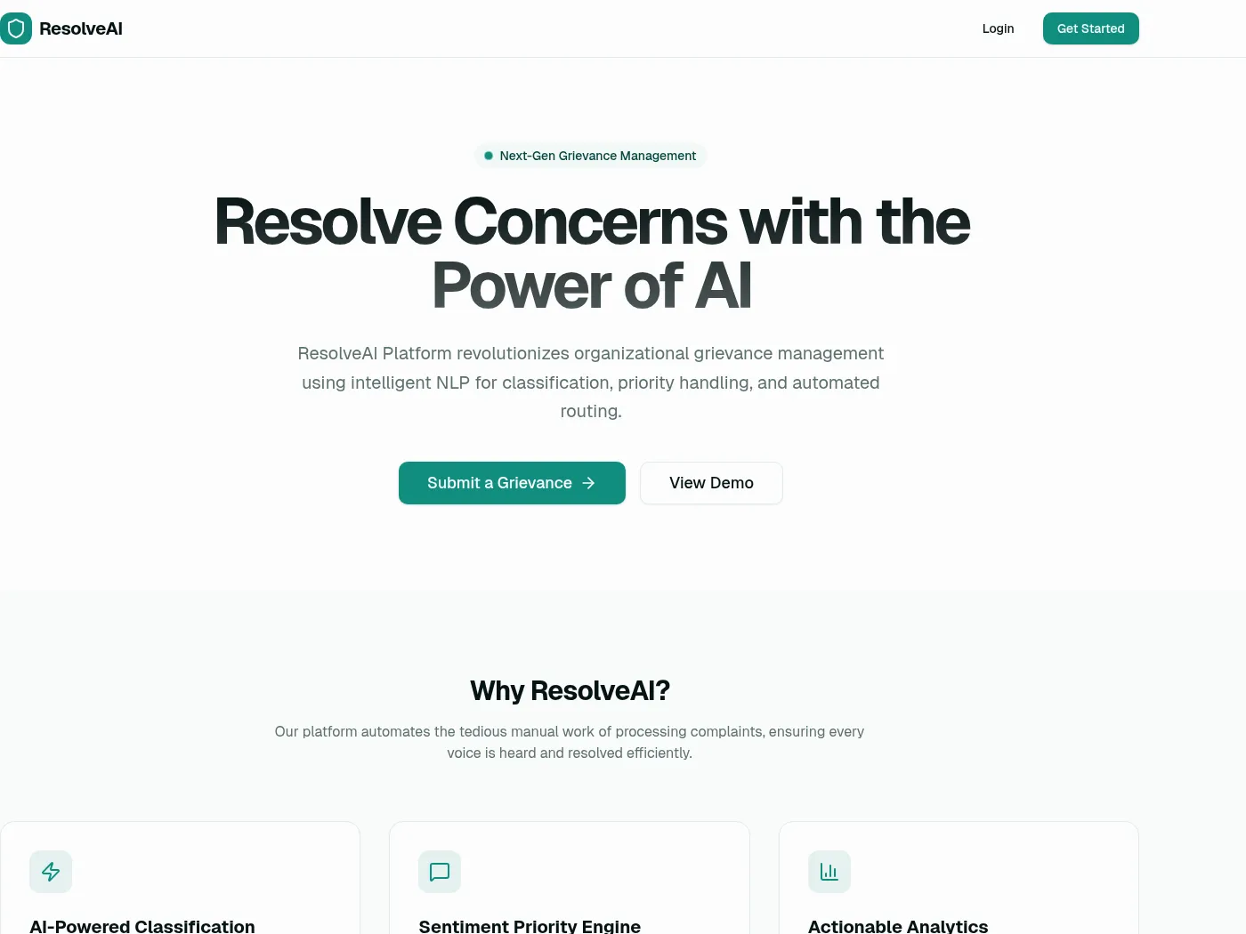 ResolveAI Platform