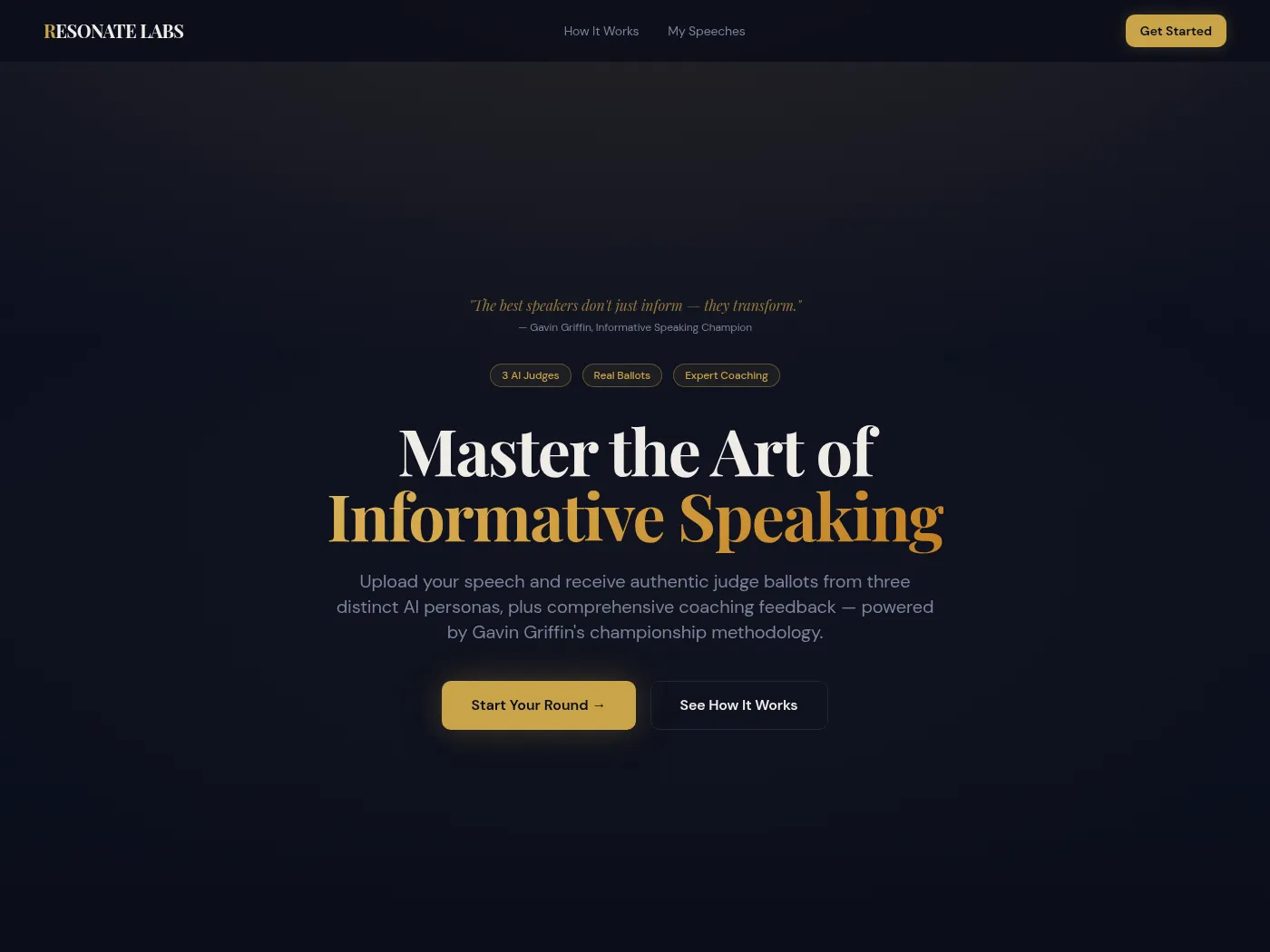 Resonate Labs AI Speech Coach