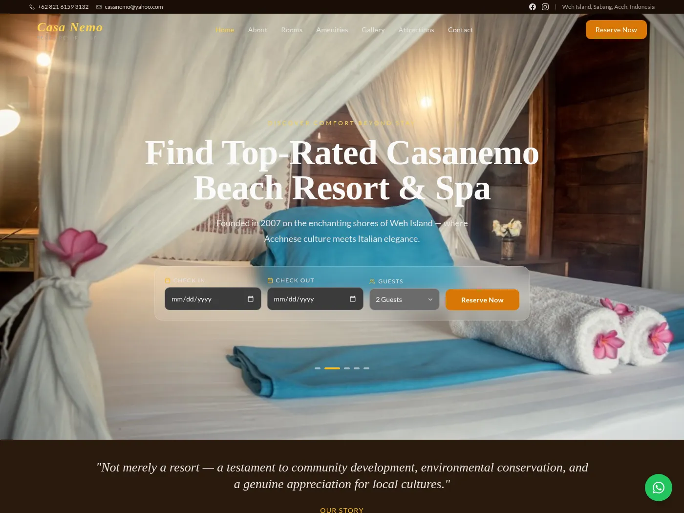Casanemo Resort Web
