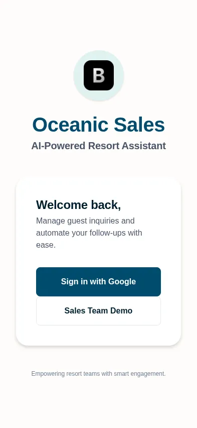 Resort Sales AI Assistant