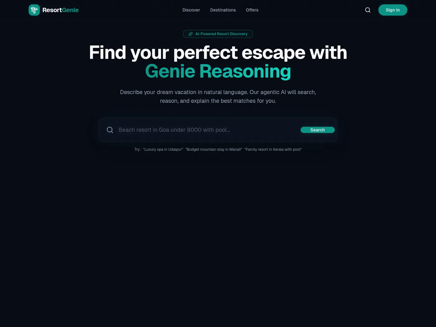 ResortGenie AI Booking