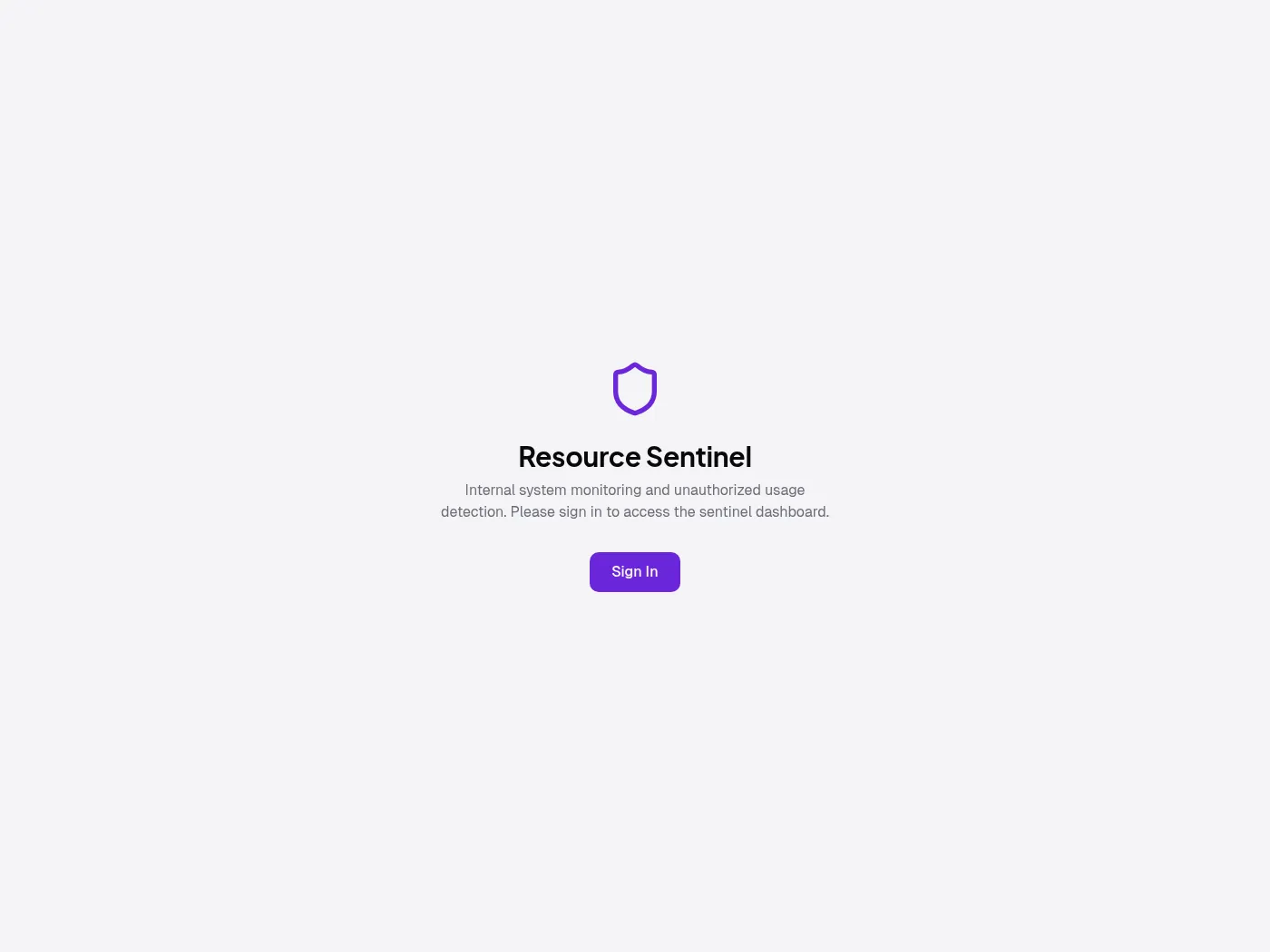 Resource Sentinel