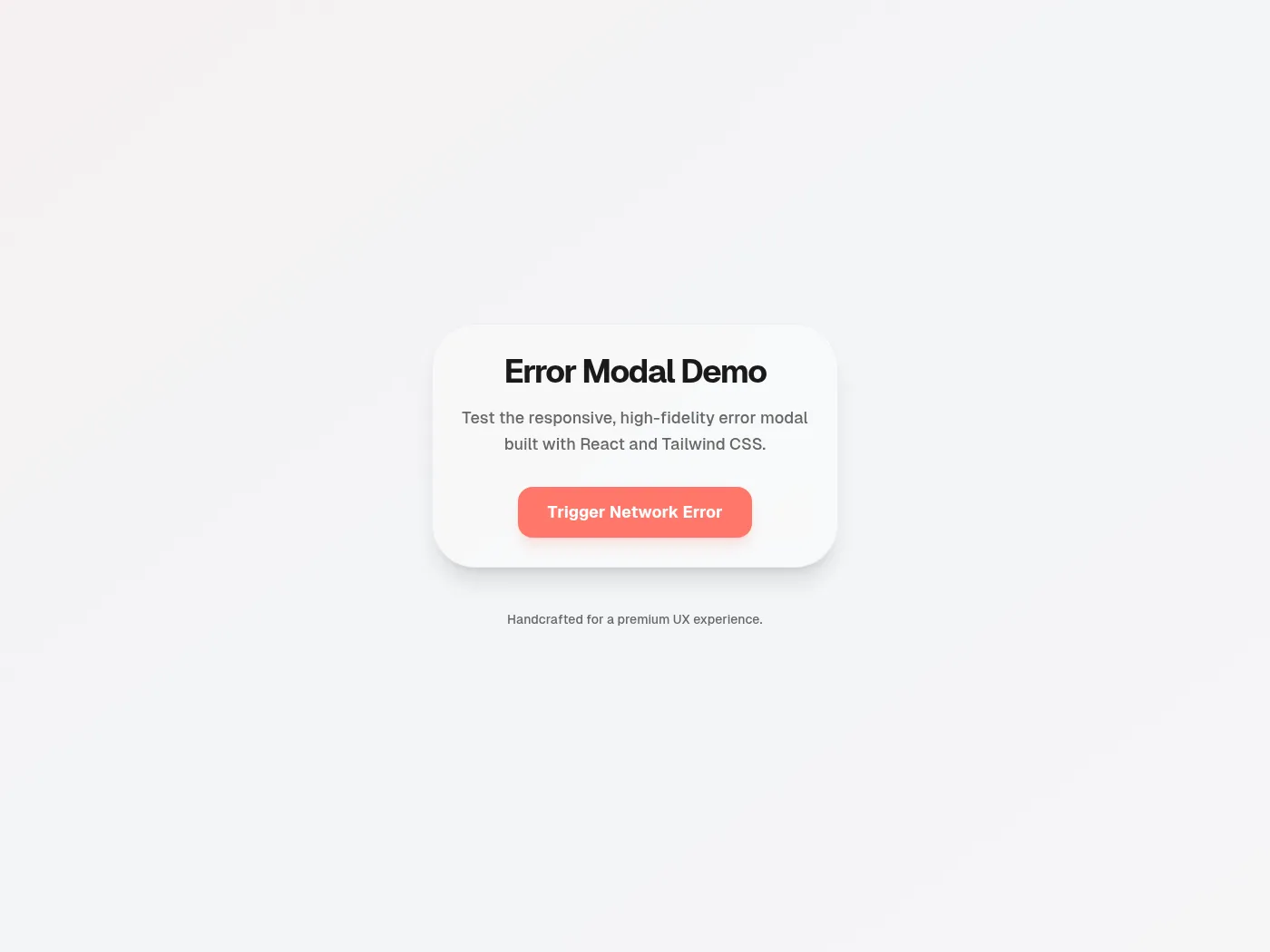 Responsive Error Modal