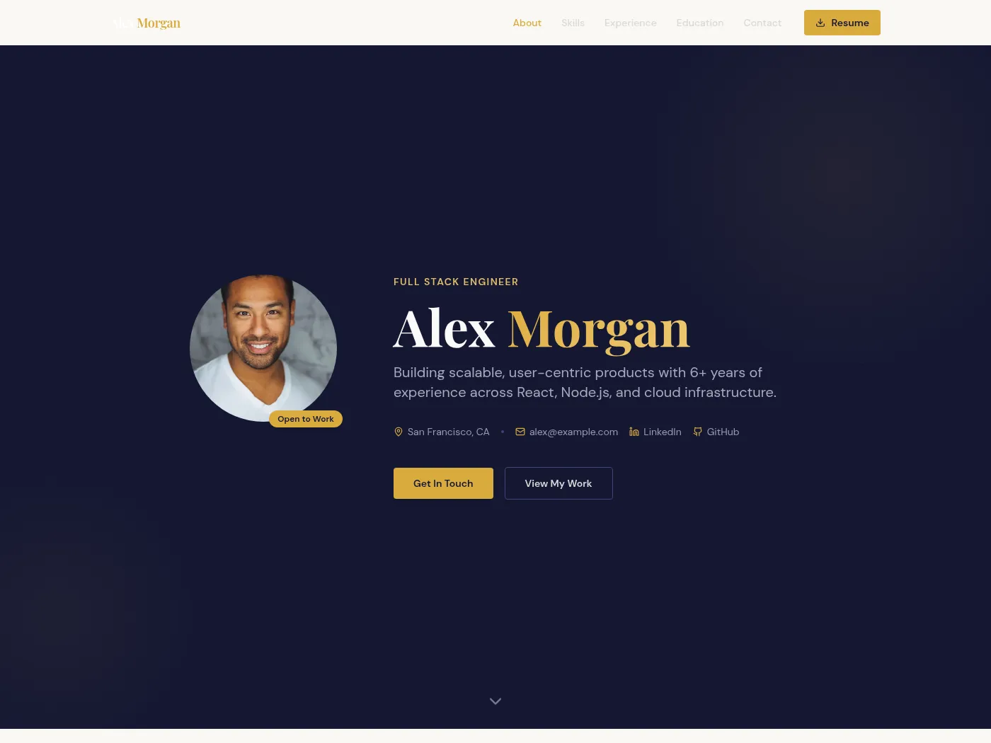 Responsive Resume Builder