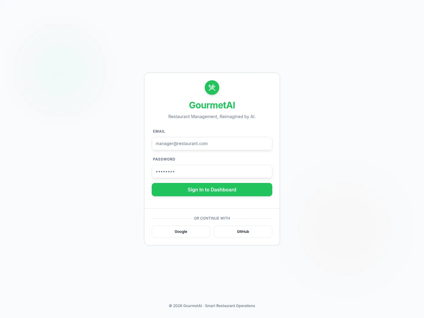 Smart Restaurant AI Suite