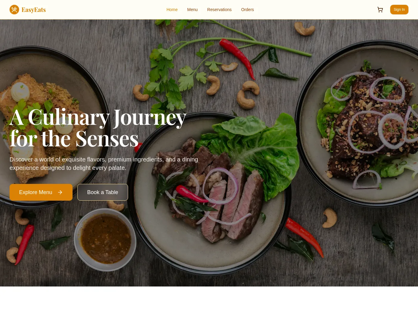 EasyEats Restaurant App