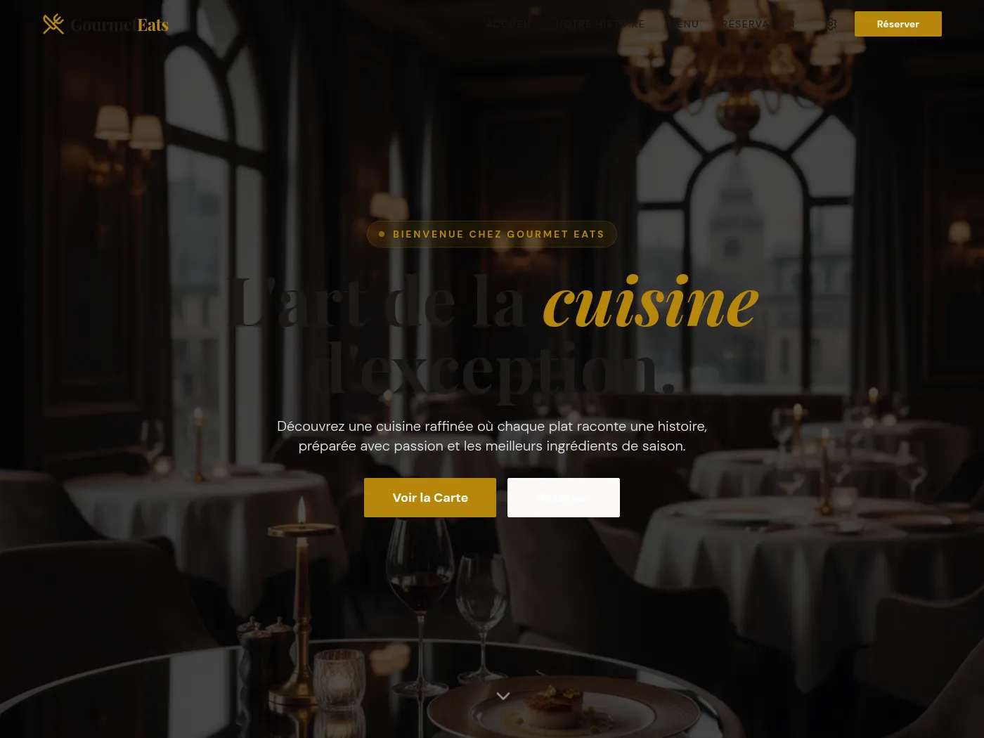 Gourmet Eats Landing Page