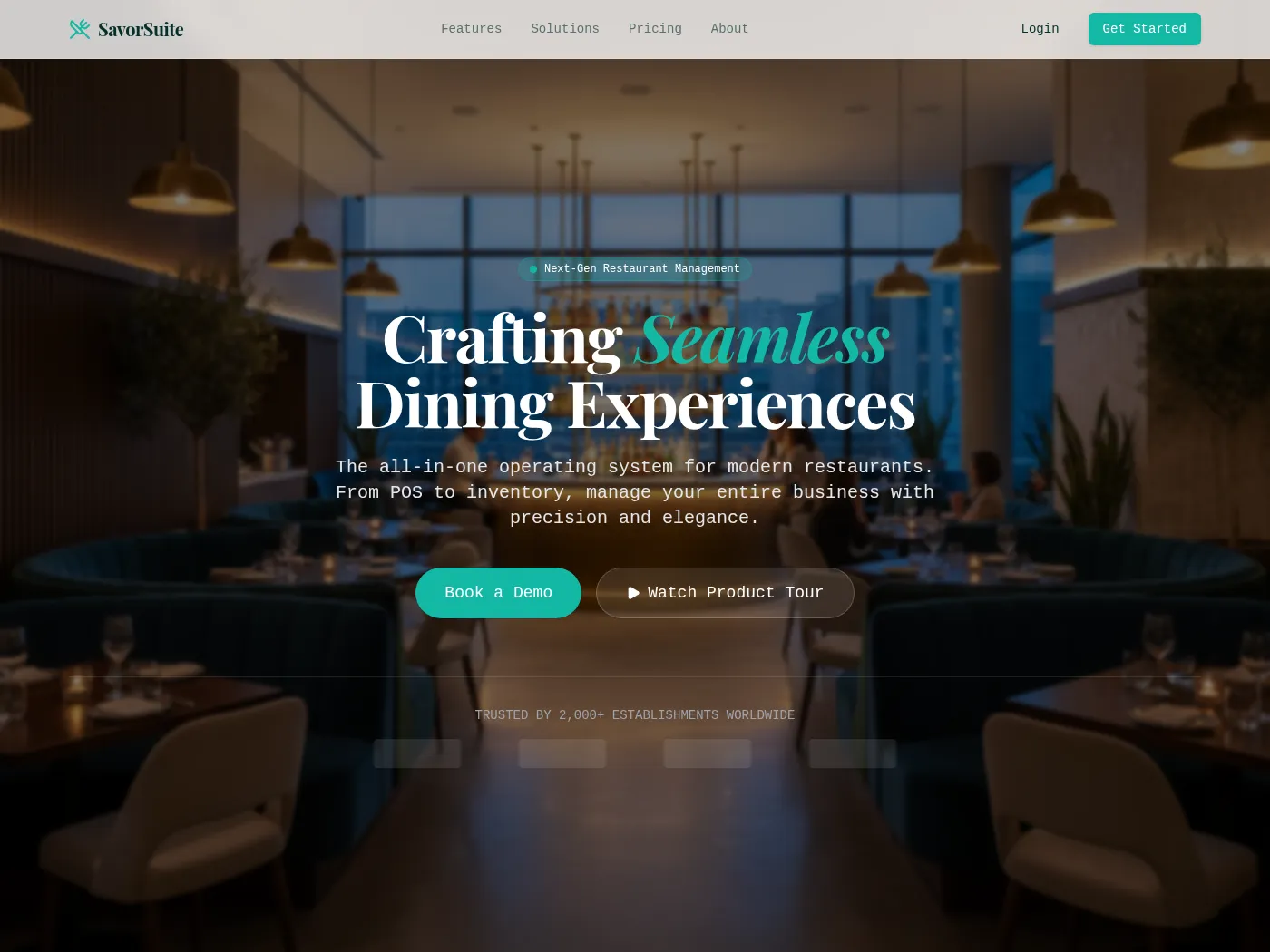Restaurant Manager Landing