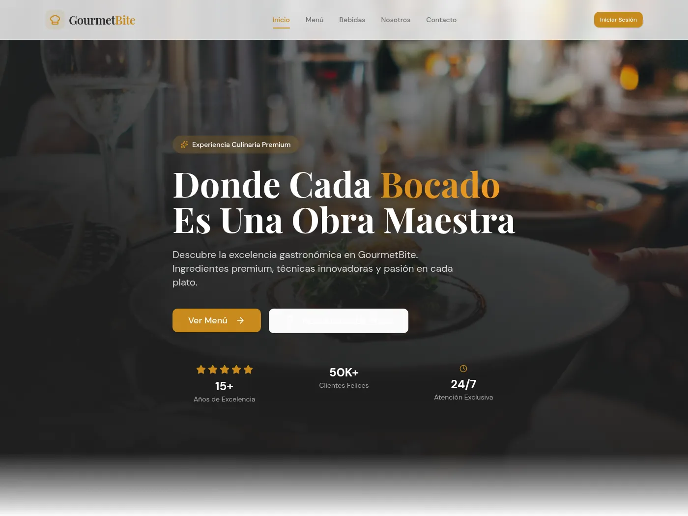 GourmetBite Restaurant Web