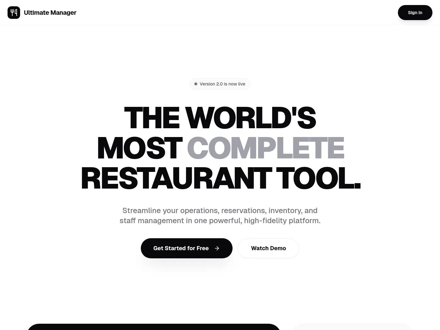 Ultimate Restaurant Manager