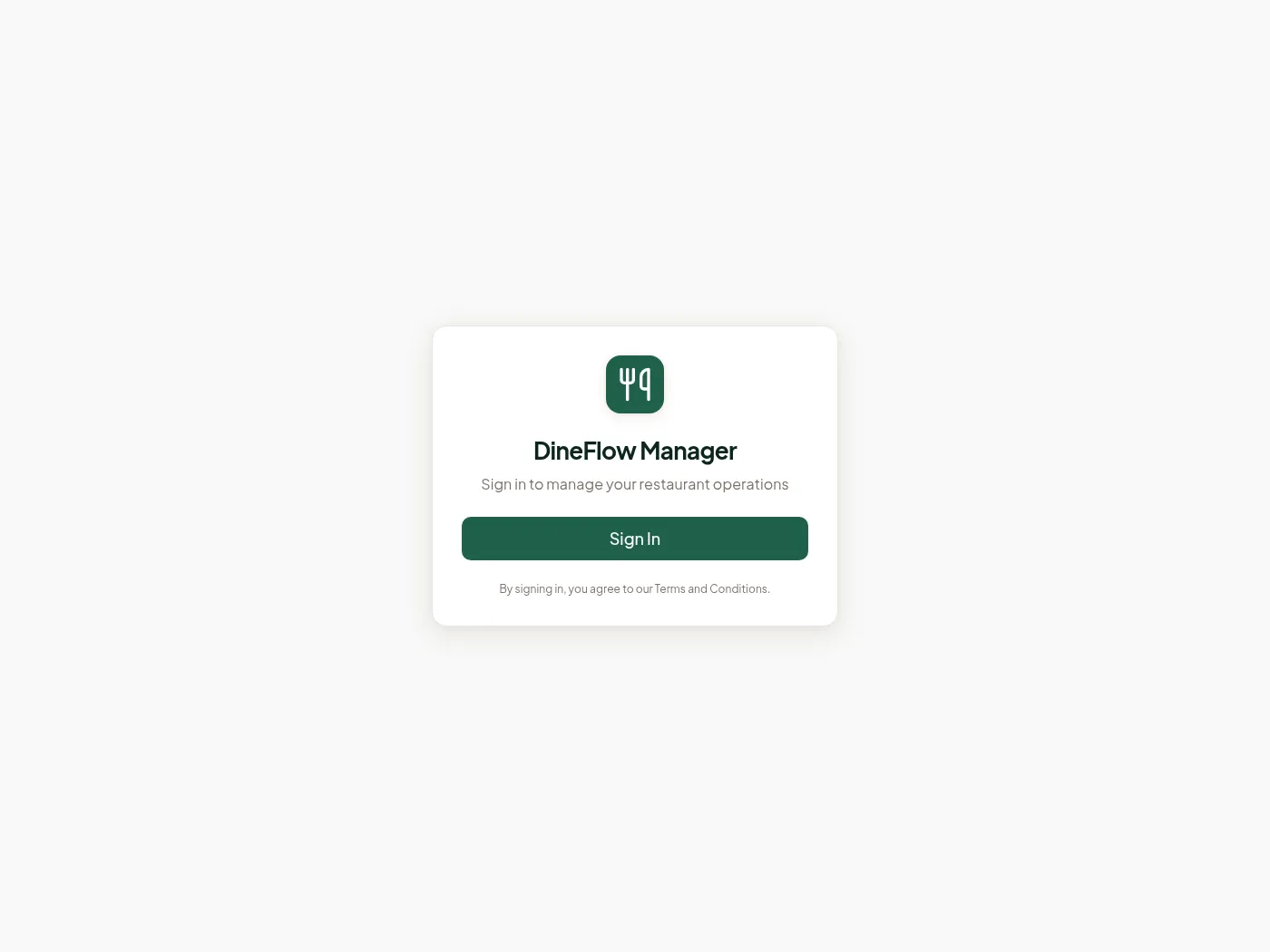 DineFlow Manager