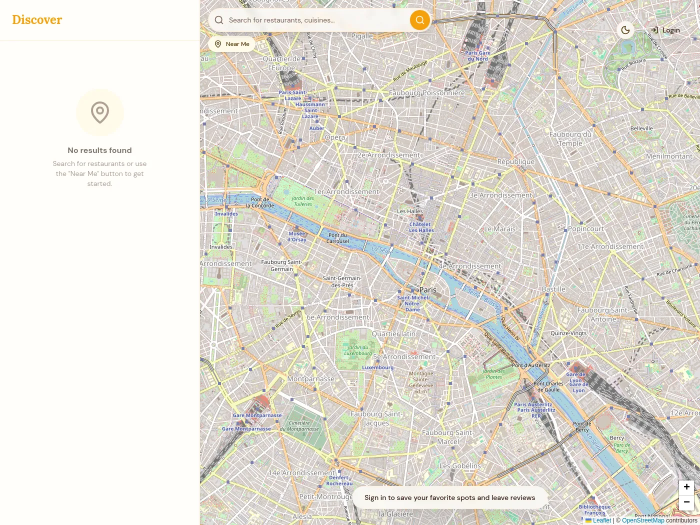 Explore Restaurant Finder