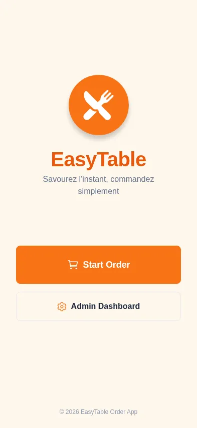 EasyTable Order App