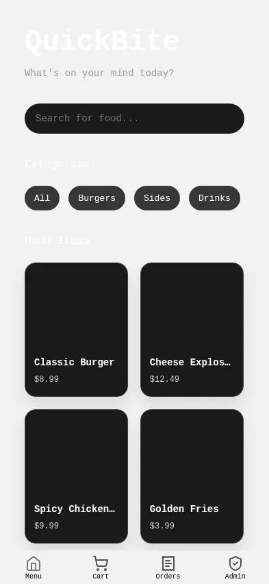 QuickBite Order App