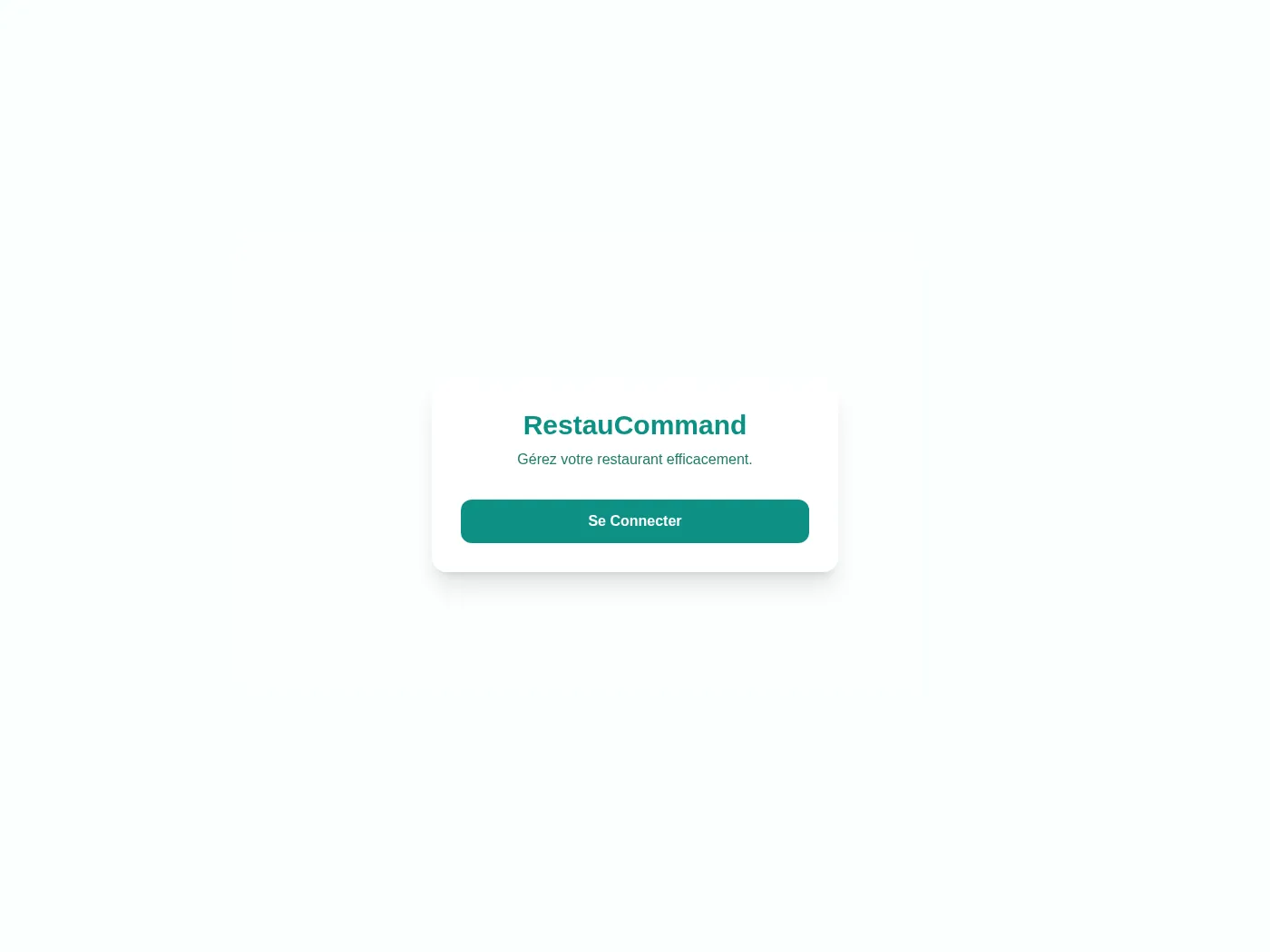 RestauCommand Manager