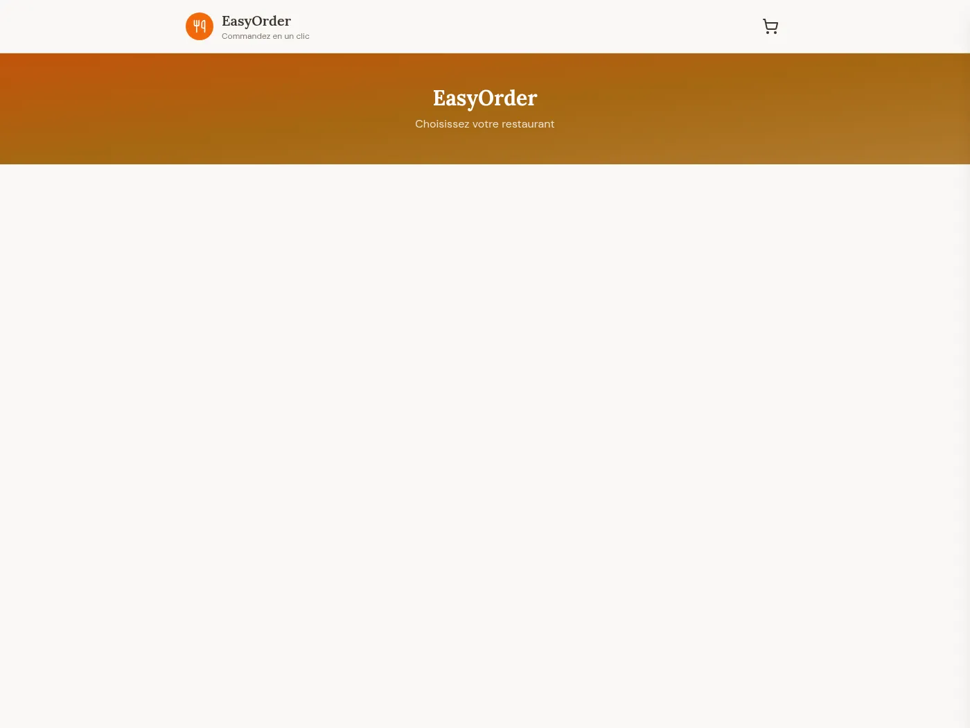 EasyOrder Restaurant App