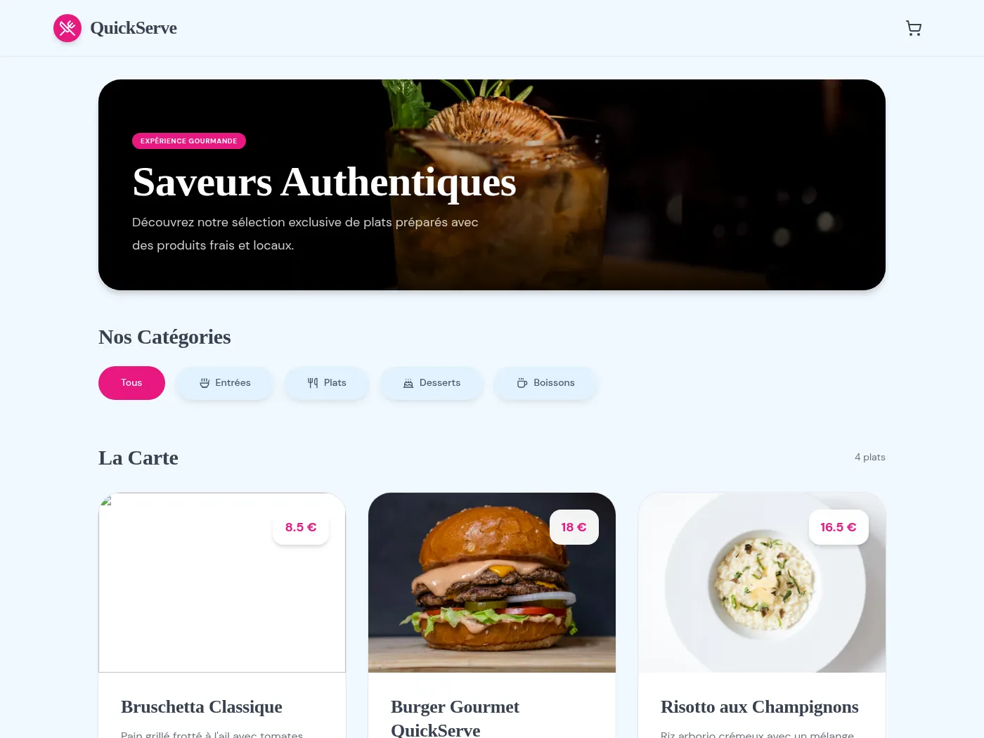 QuickServe Restaurant App