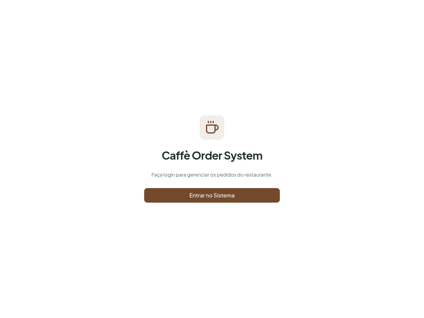 Caffè Order System