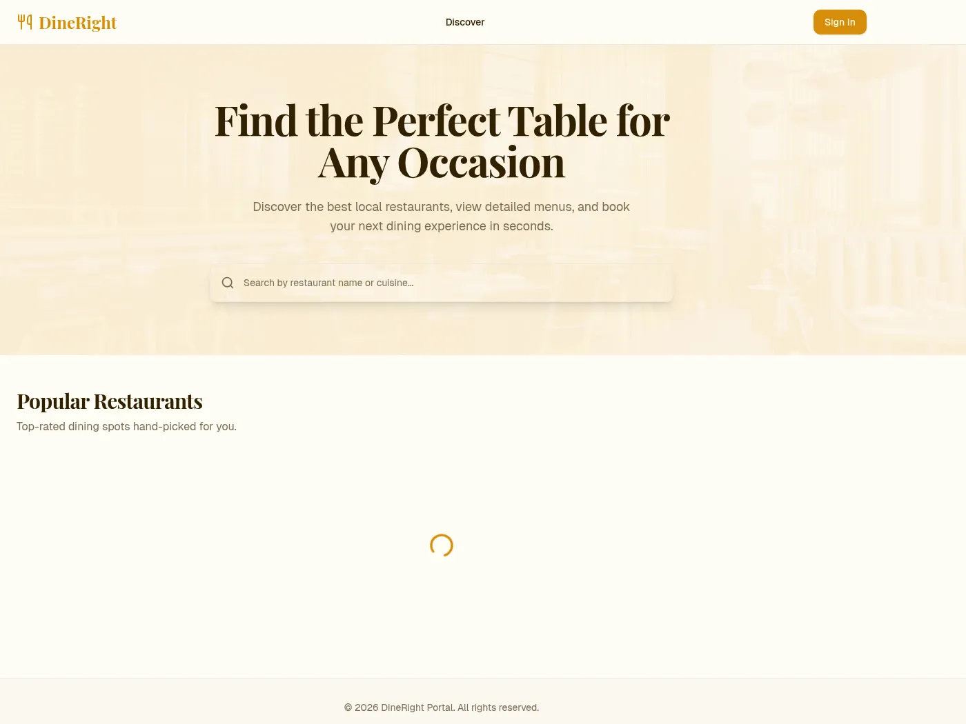 DineRight Portal