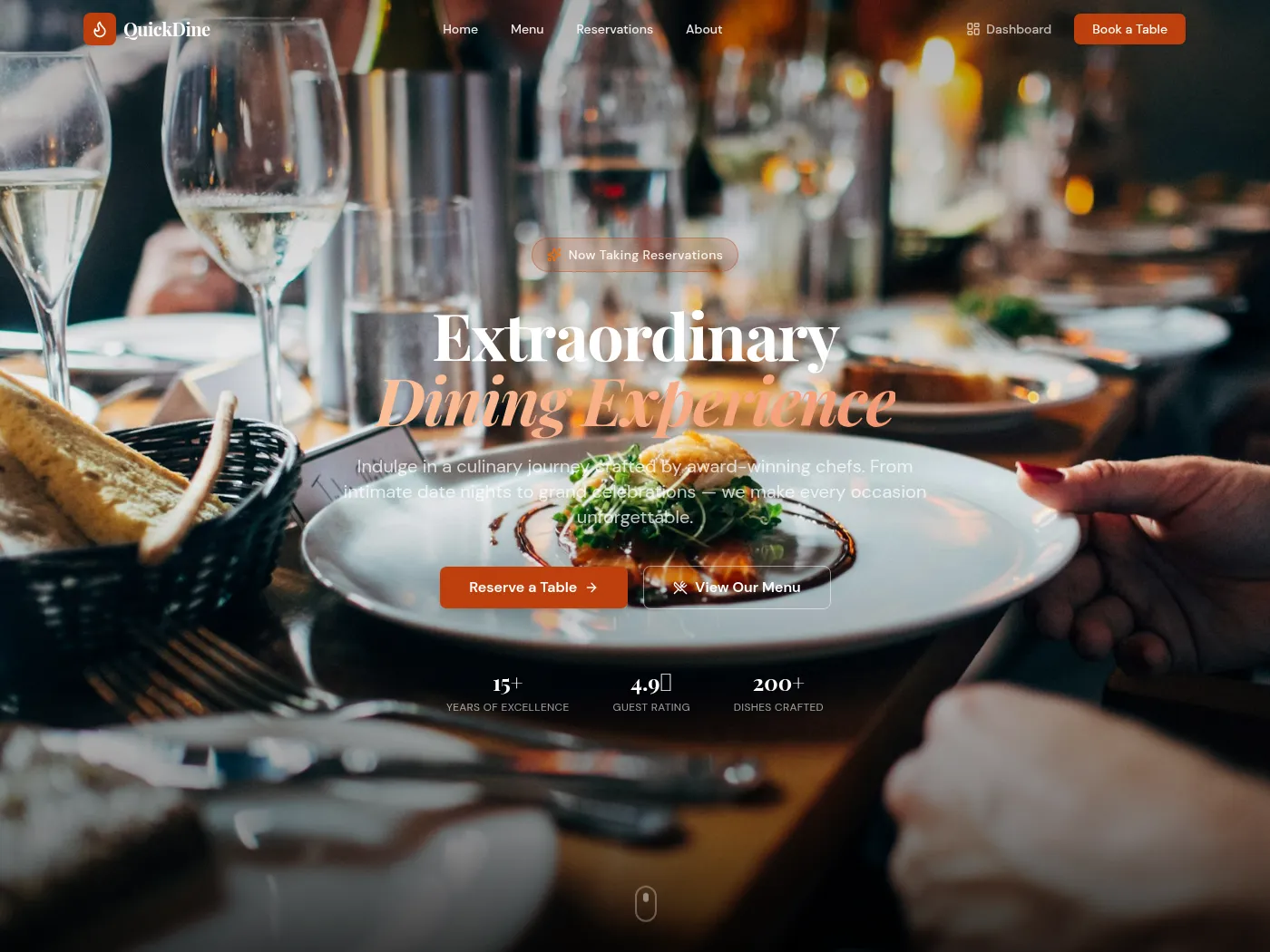 QuickDine Restaurant Portal