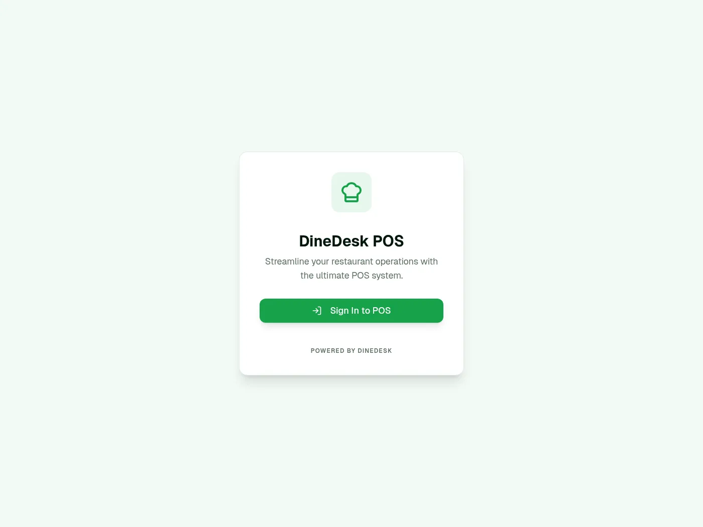 DineDesk POS System
