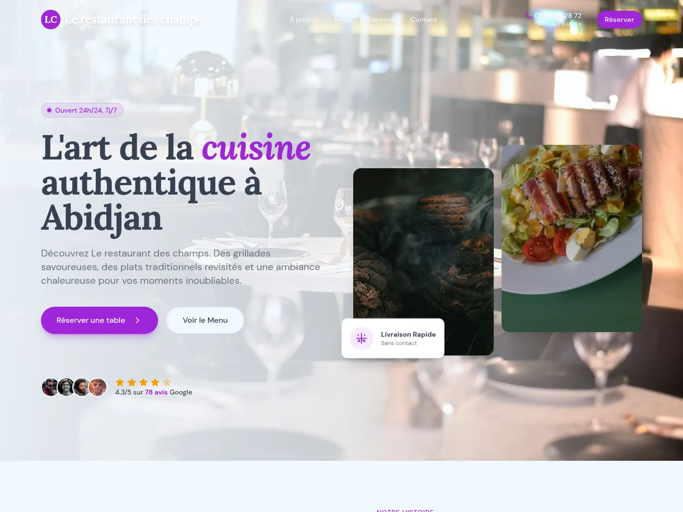 Le Gourmet Restaurant Site