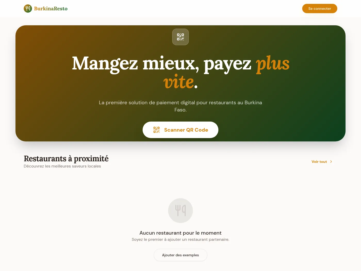 Burkina Restaurant App