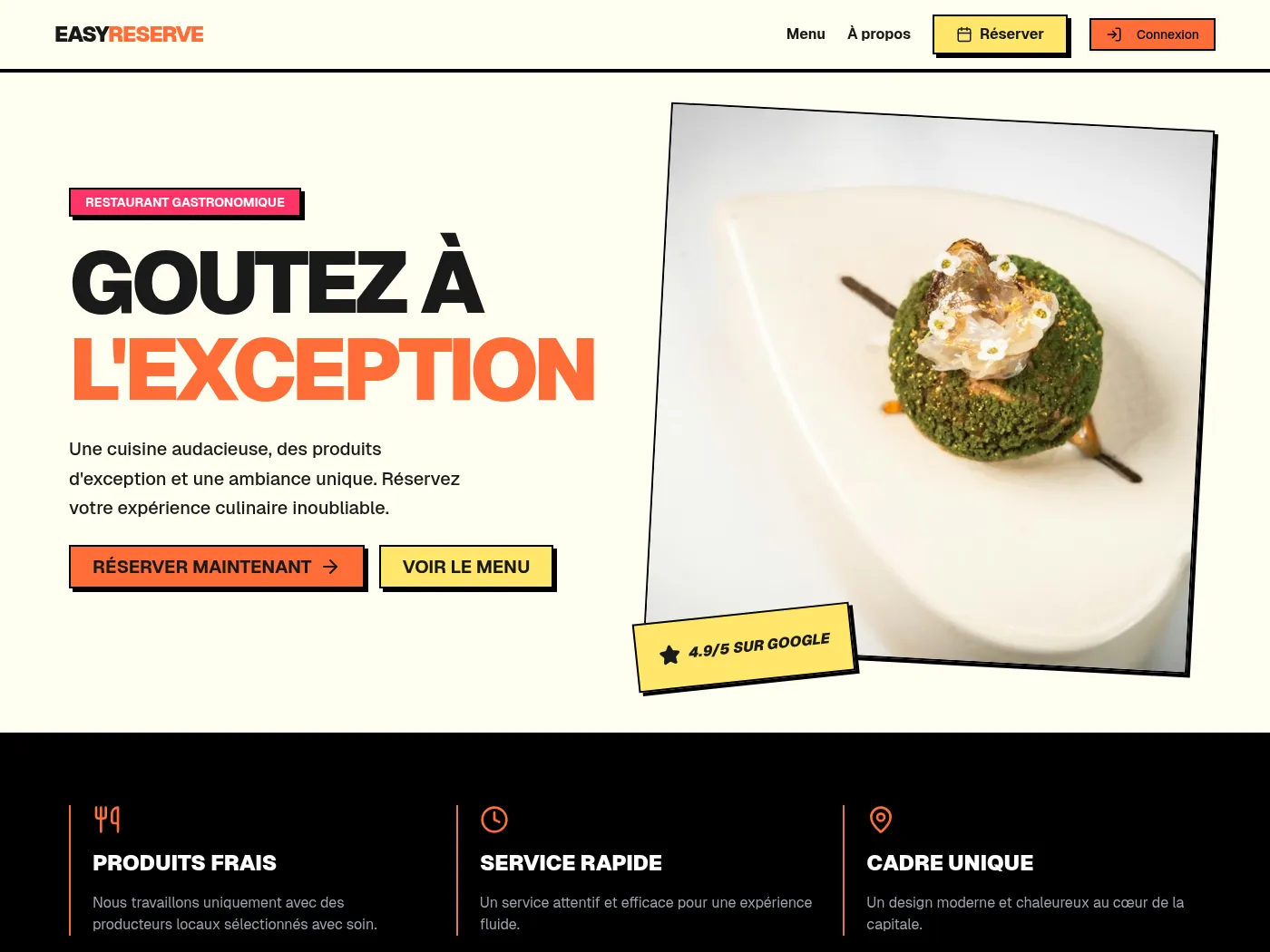 EasyReserve Restaurant Site