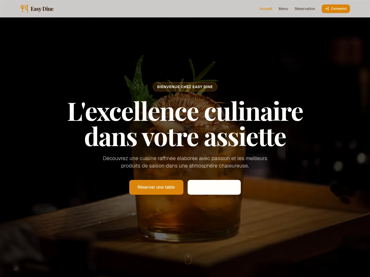 Easy Dine Restaurant Web