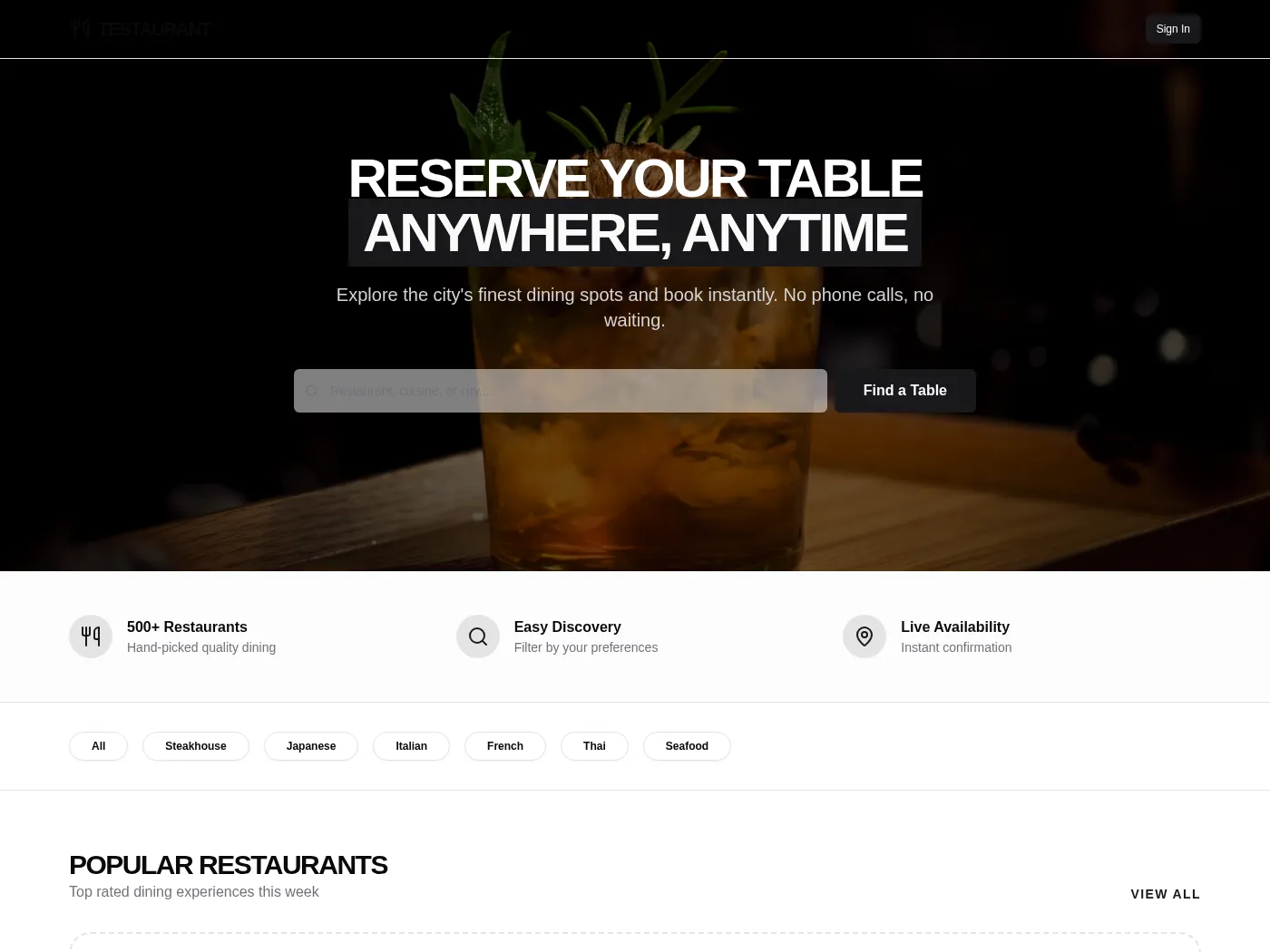 Testaurant Reserve