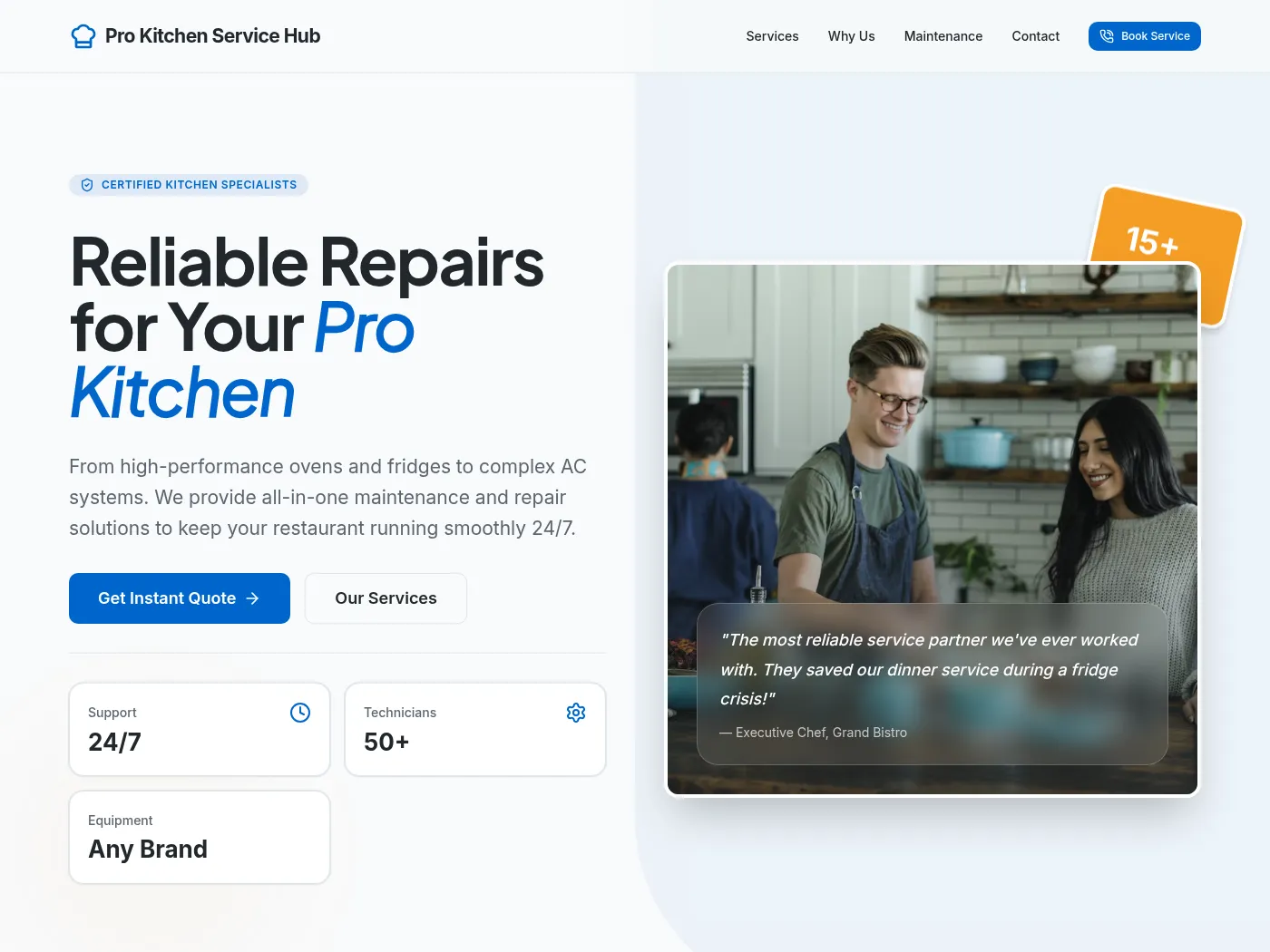 Pro Kitchen Service Hub