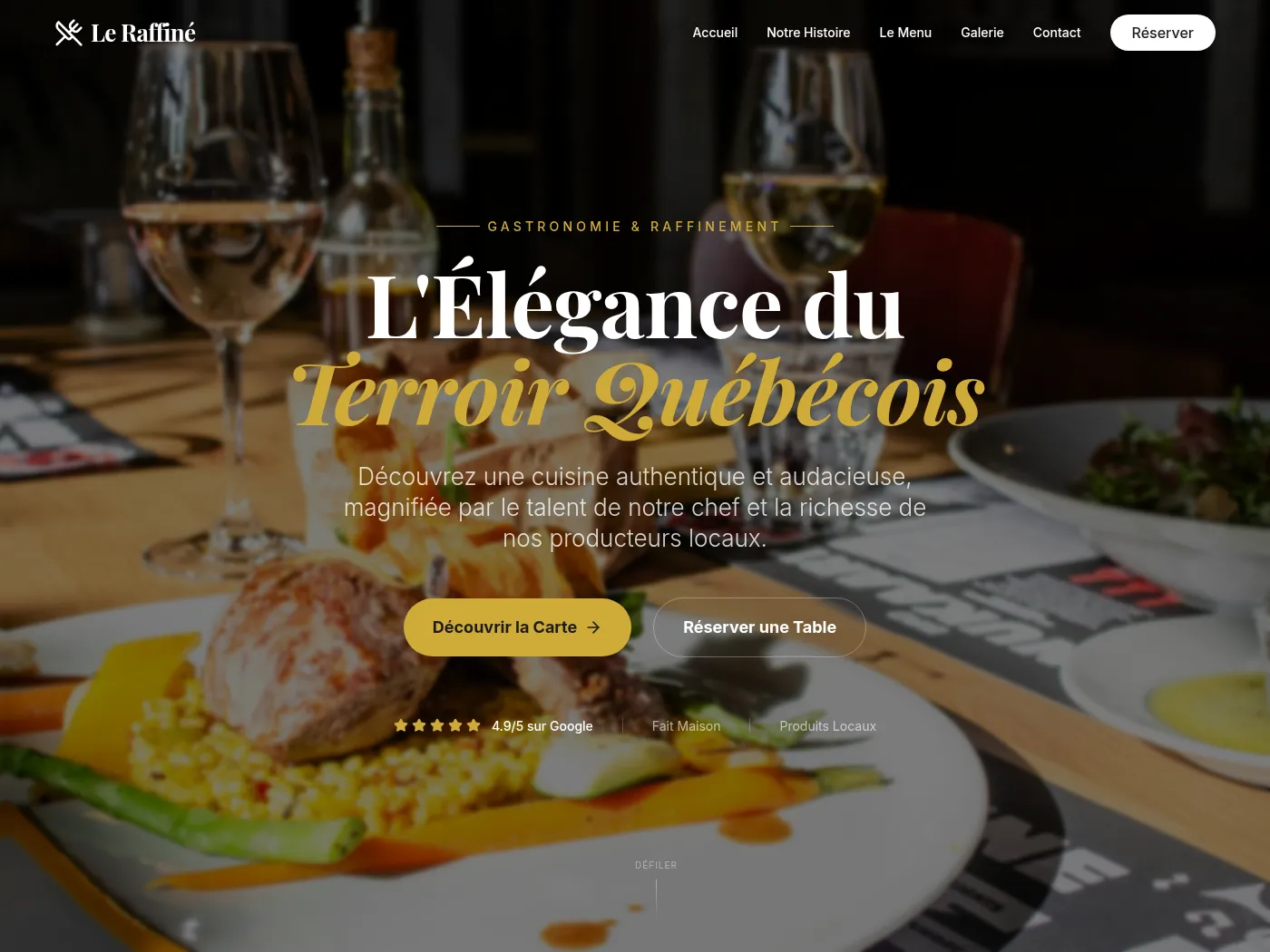 Le Raffiné Bistro Site