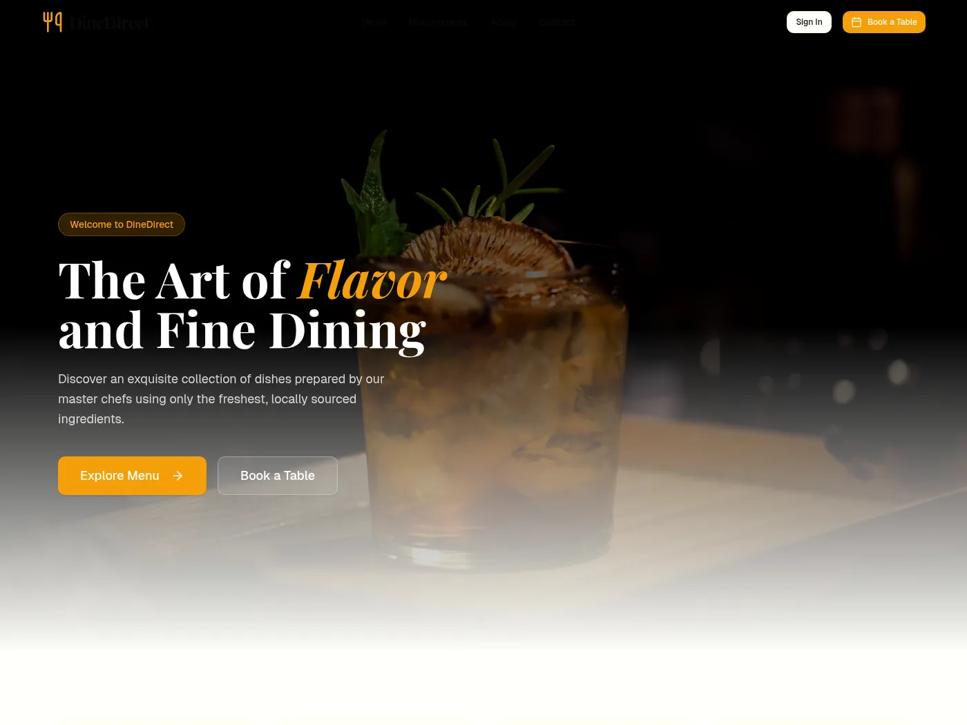 DineDirect Website