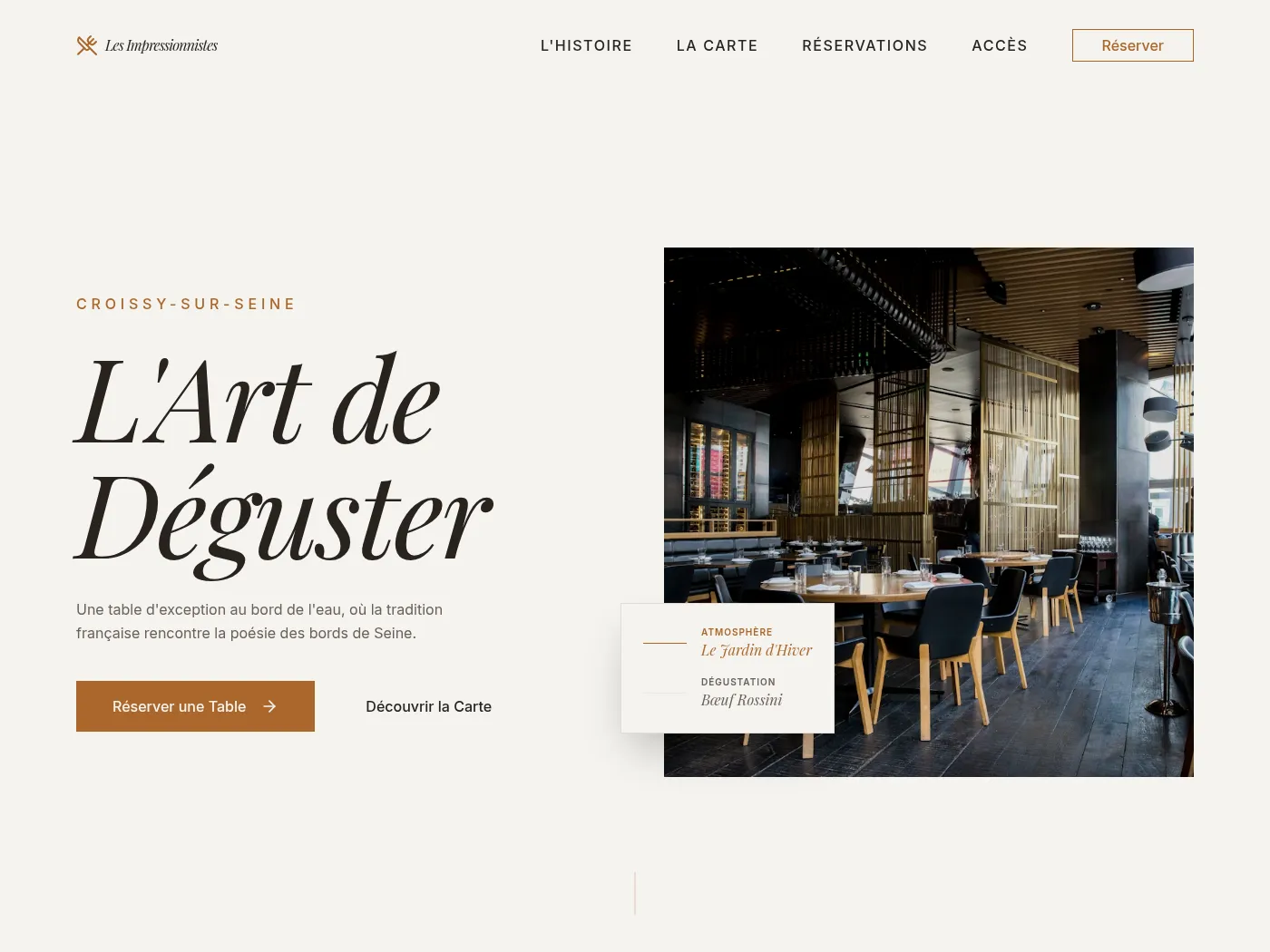 Impressionnistes Dining Portal