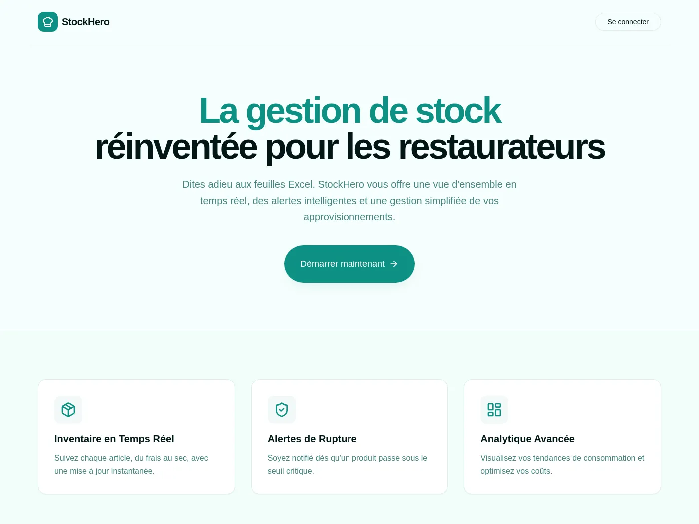 StockHero Restaurant