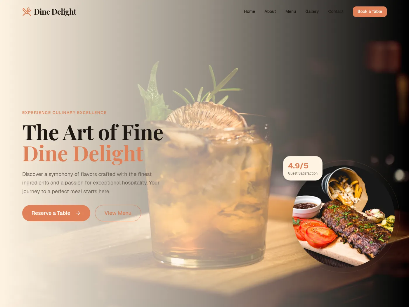 Dine Delight Website
