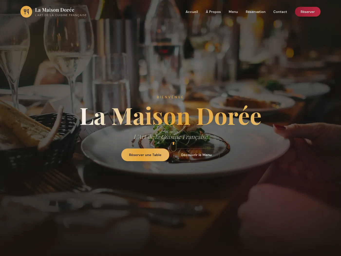 GourmetWeb Restaurant Site