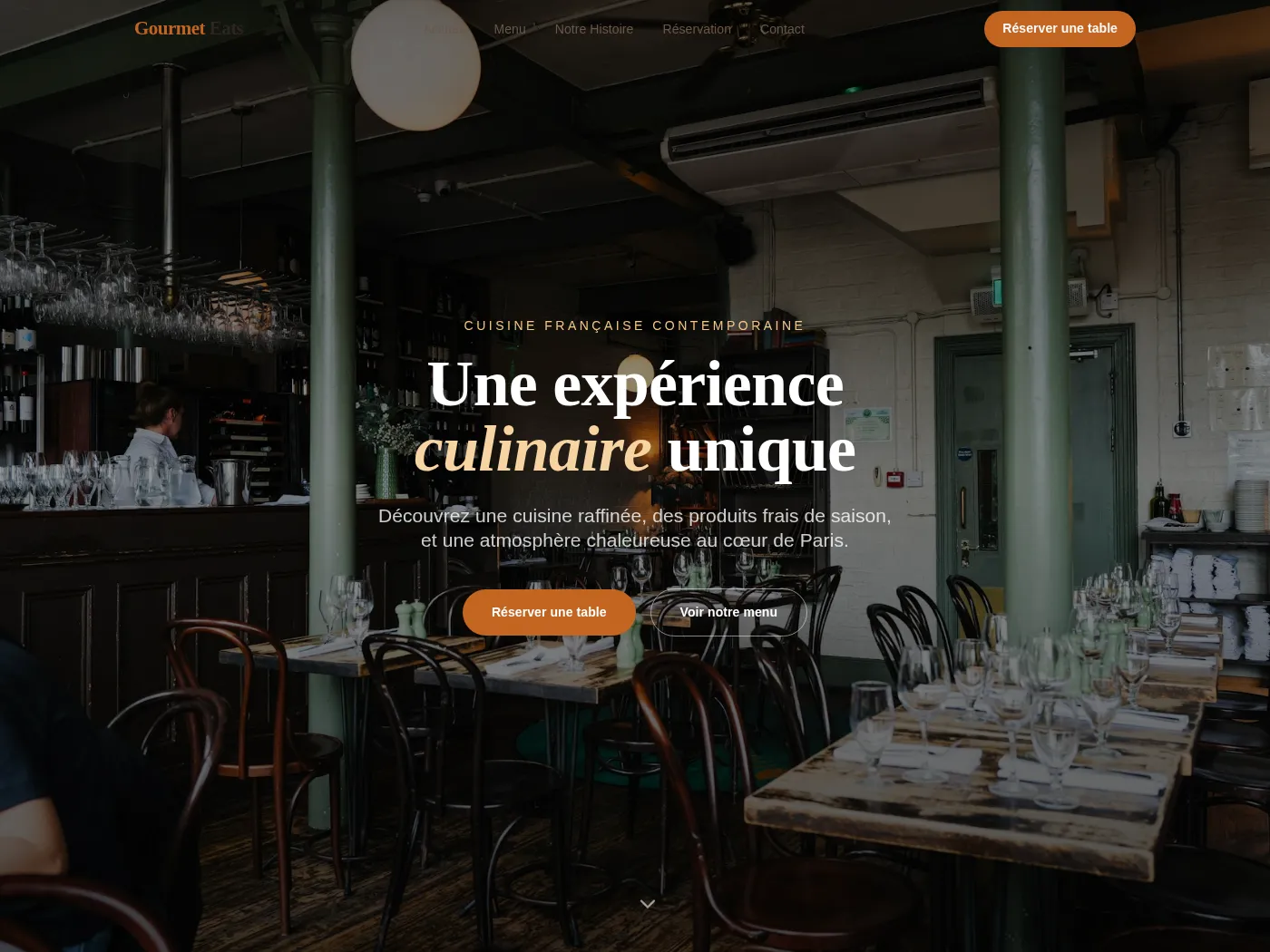 Gourmet Eats Website