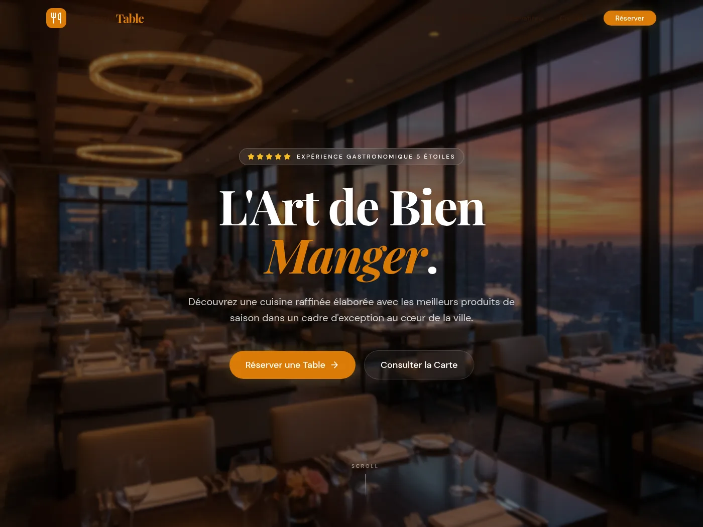 Gourmet Table Web