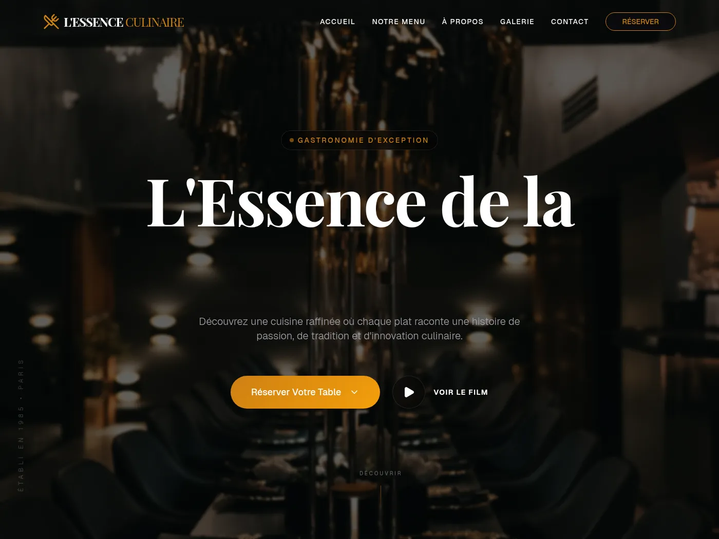 Restaurant Web Showcase