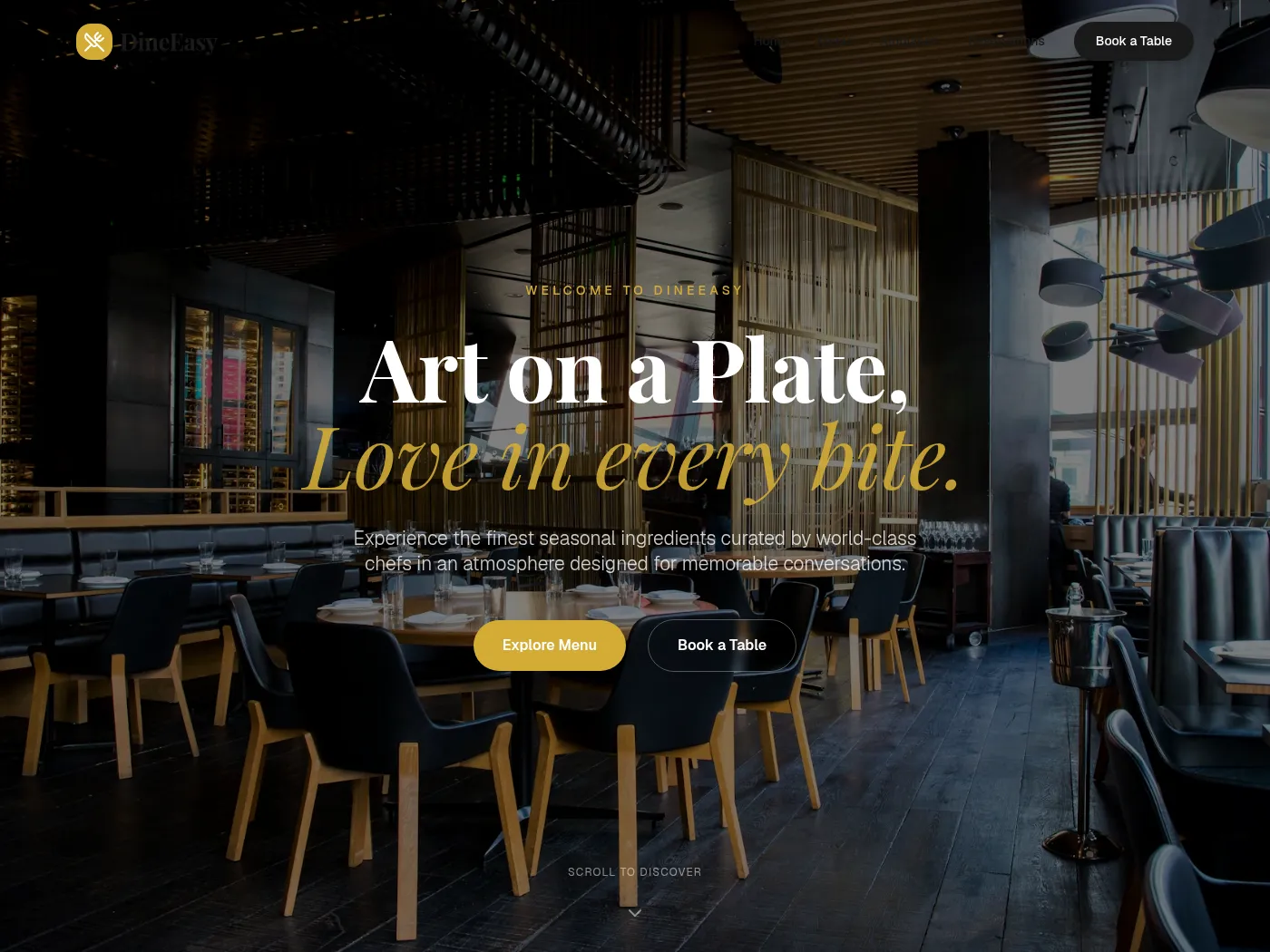 DineEasy Restaurant Site