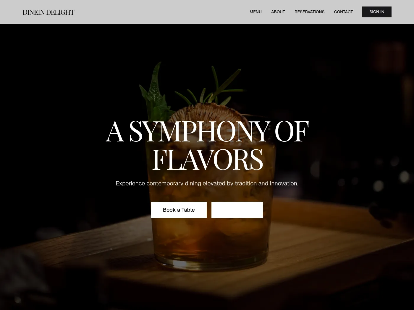DineIn Delight Website
