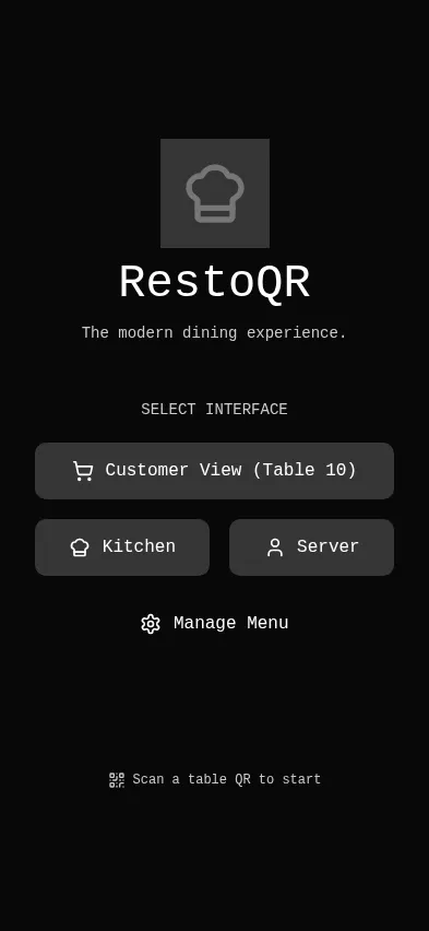 RestoQR Order App