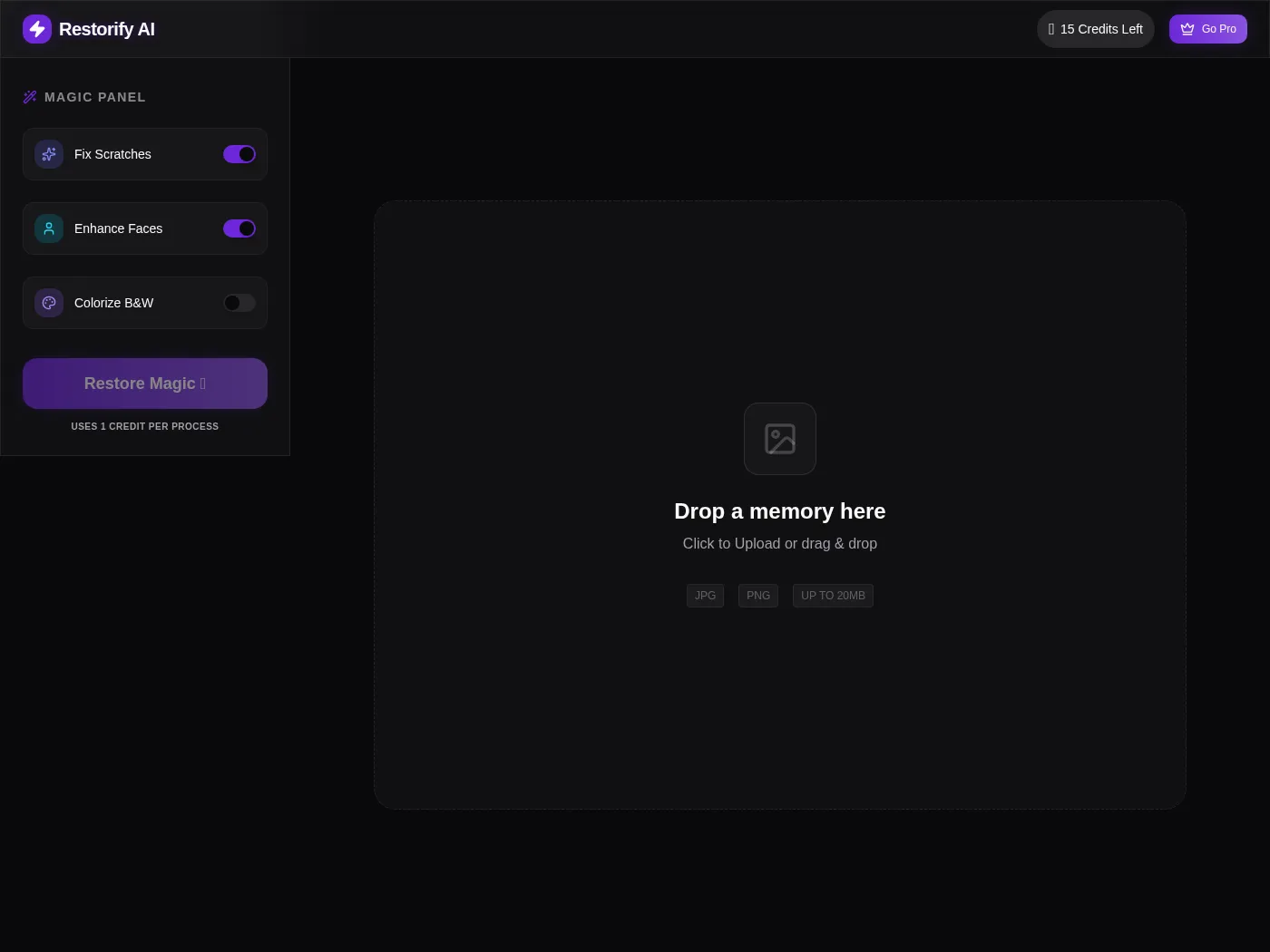 Restorify AI Darkroom